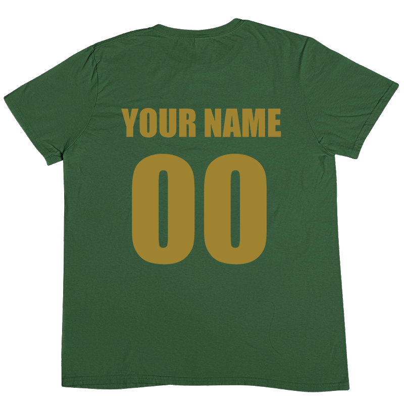 Springbok Supporters Tee With Custom Name and Number - Adults - Lilyway ...